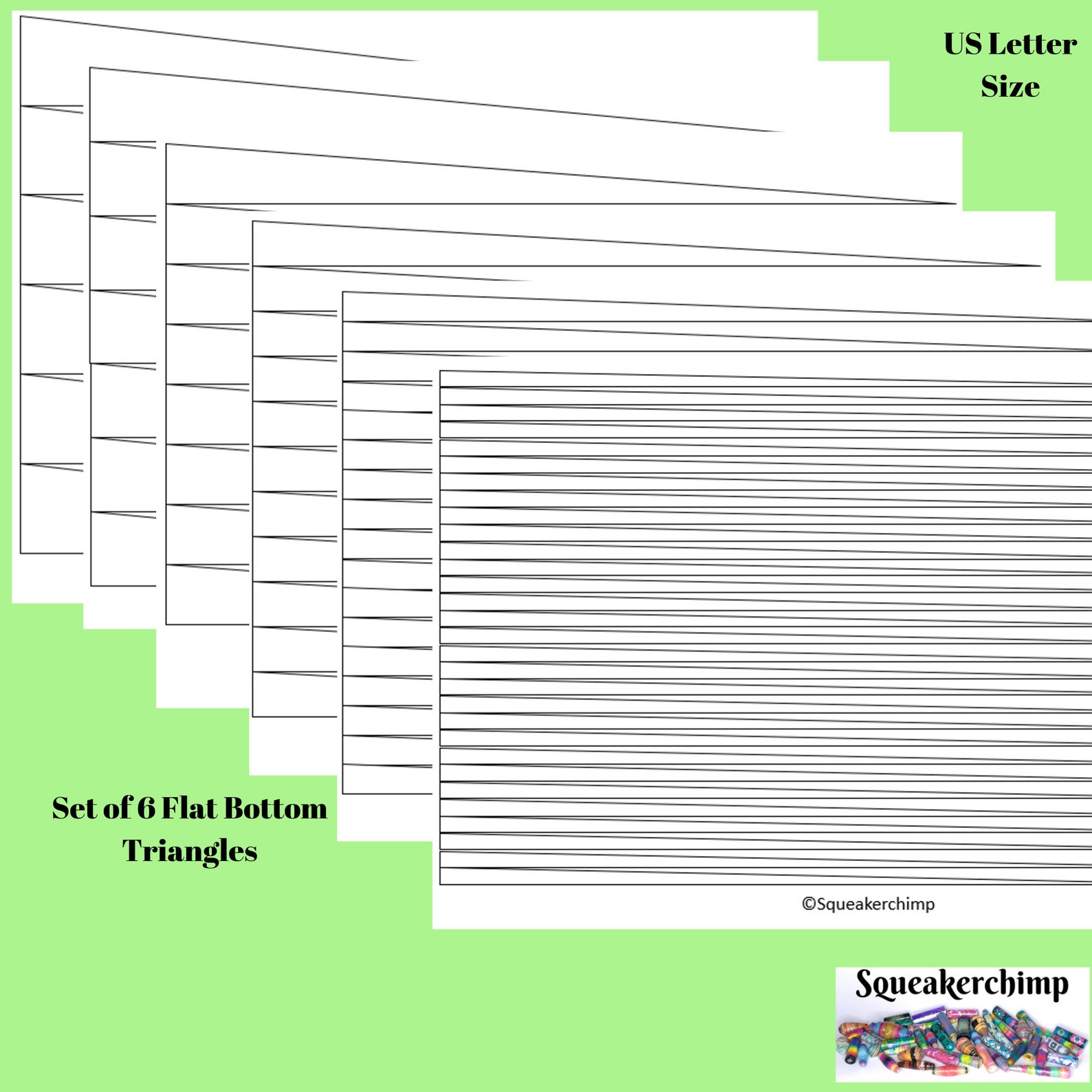 Paper Beading Template Instant Download PDF Set of 6 US Letter Flat ...