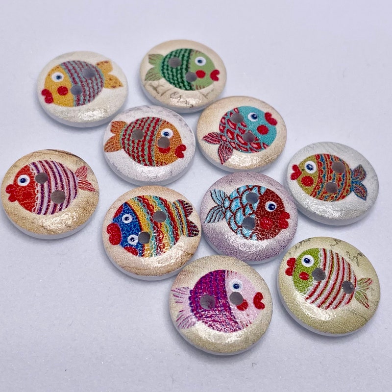 Round Wooden Buttons - Etsy