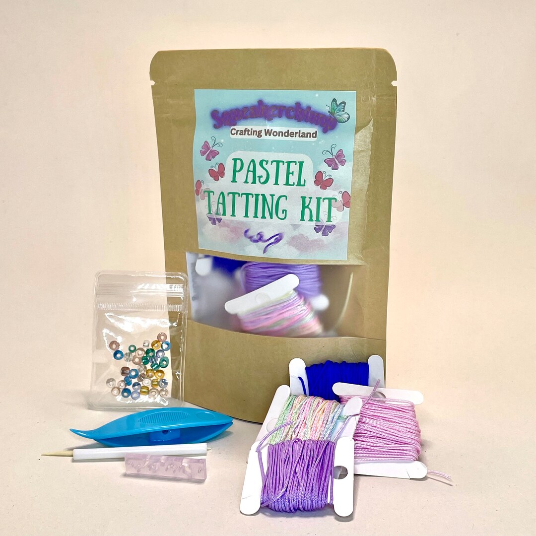 Beginners Tatting Kit With Pastel Theme Thread, Frivolity Craft With ...