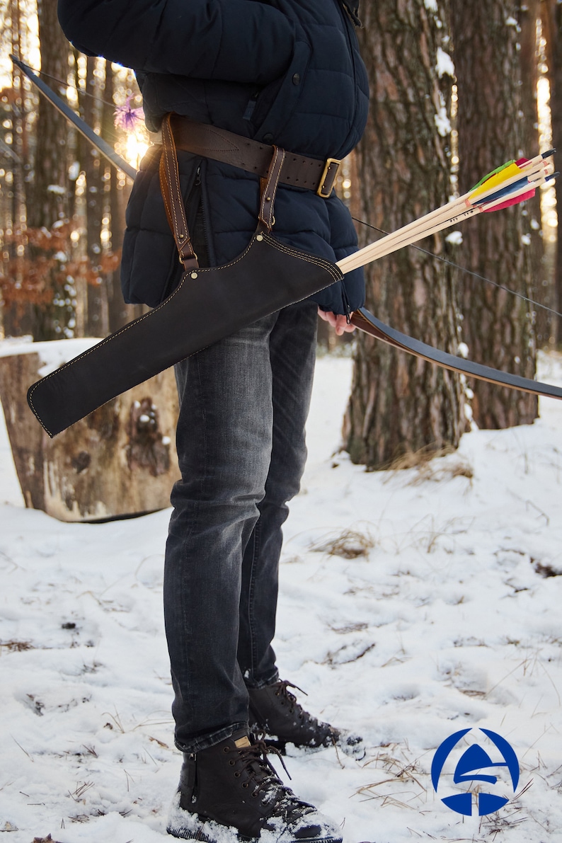 European Hip Quiver Leather Quiver Two Sided Camelot Mini | Etsy