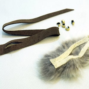 Bowstring Set Suede Leather String Keeper Fur Silencers for Bowstring Bowstring Nock Saddle for ...
