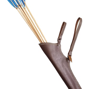 European Hip Quiver Leather Quiver Two Sided Camelot Mini Small Archery ...