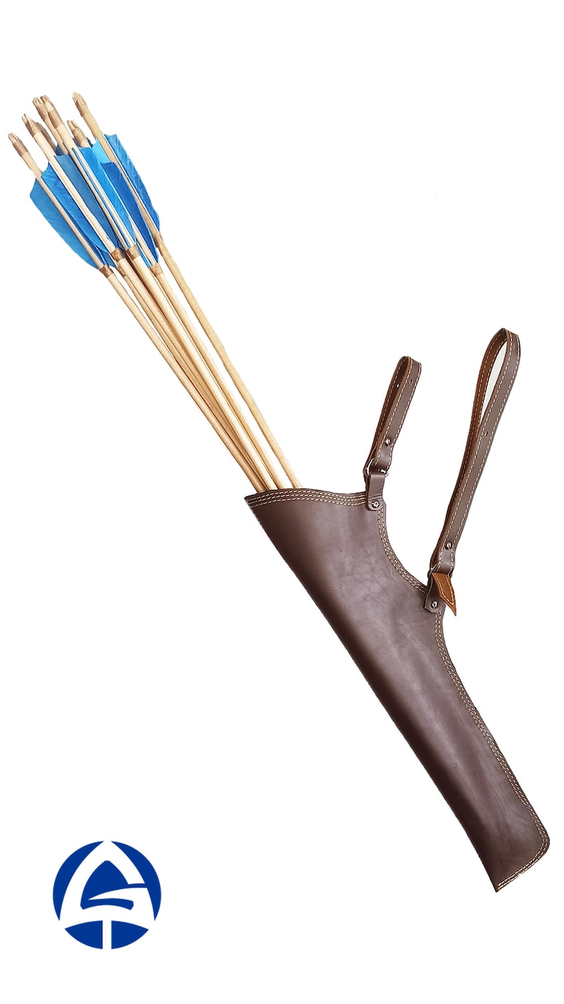 European Hip Quiver Leather Quiver Two Sided Camelot Mini | Etsy