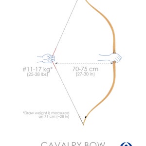 CAVALRY BOW Recurve Bamboo Horsebow Mount Archery Hunting Bow Eastern ...
