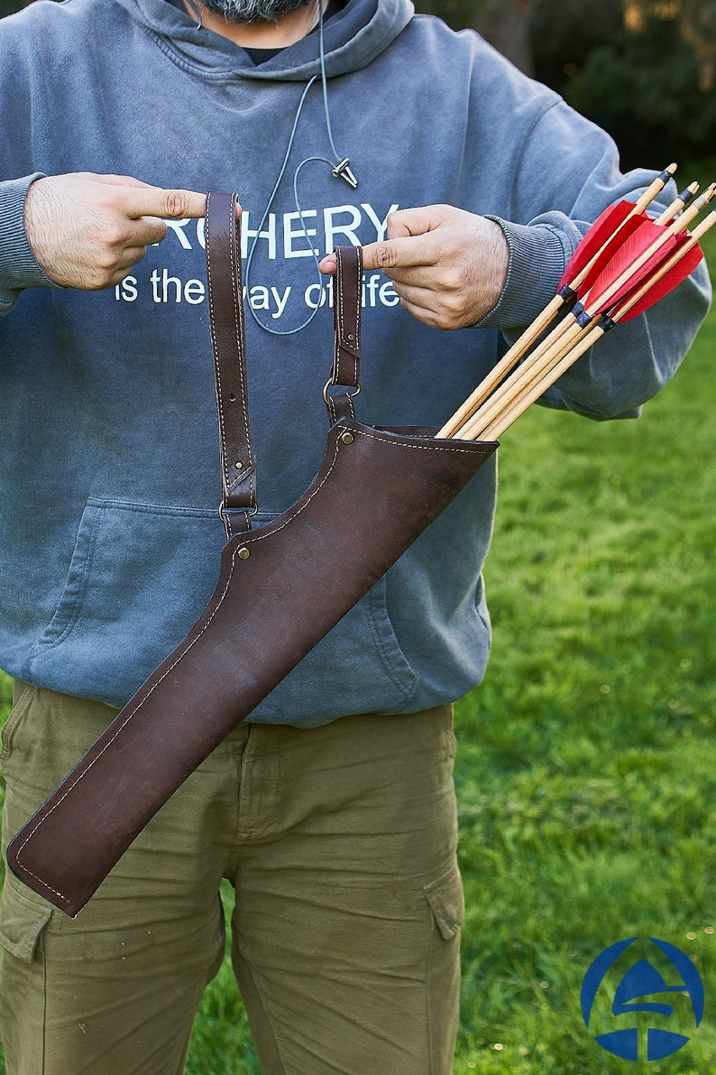 Archery Quiver Waist Quiver Leather Quiver Belt Quiver Leather Holster ...