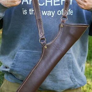 European Hip Quiver Leather Quiver Two Sided Camelot Mini Small Archery ...