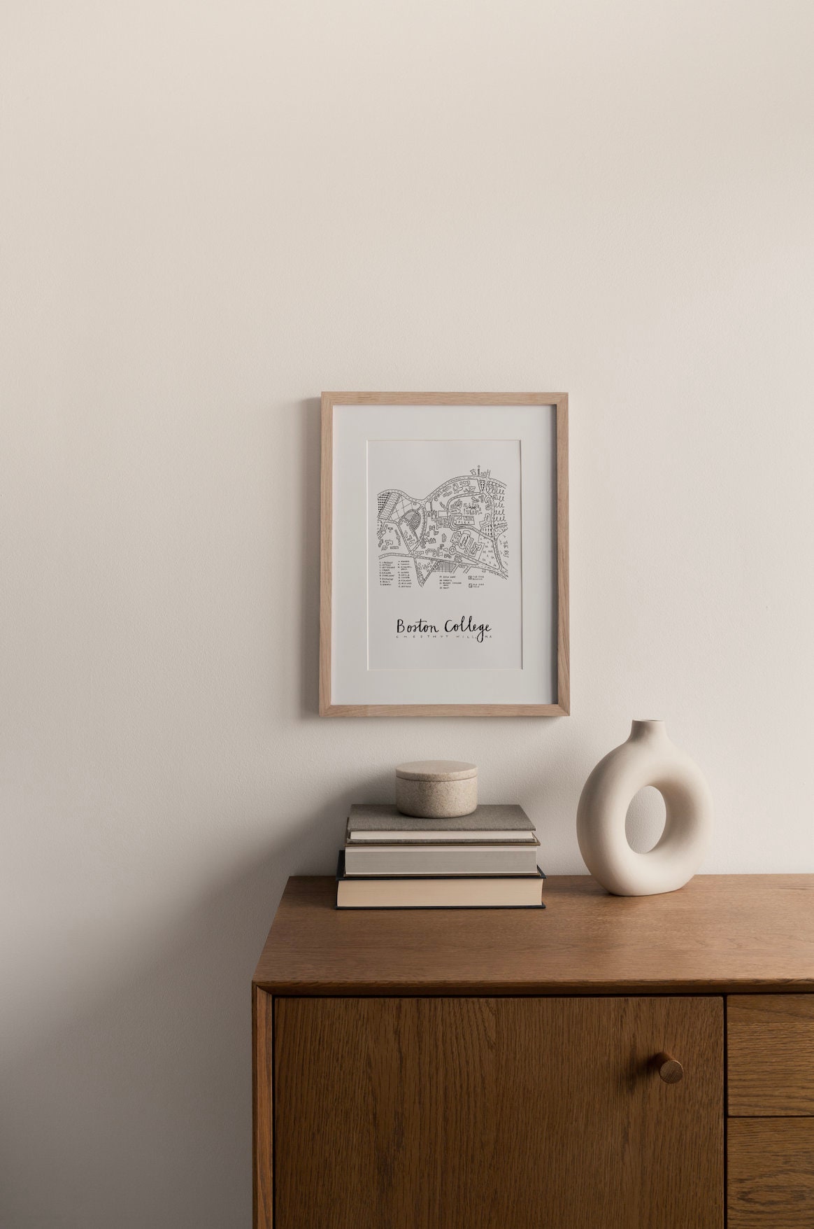 Boston College (chestnut Hill) Campus Map Print - Etsy