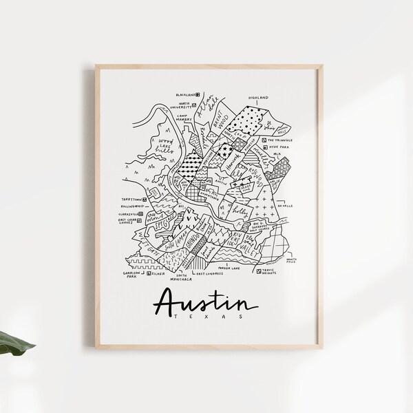 Austin Map - Etsy