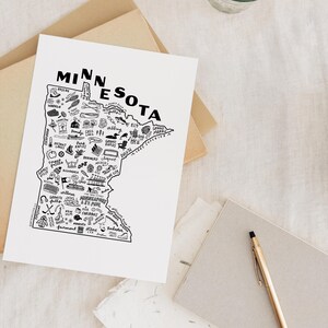 Minnesota State Map Print - Etsy