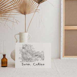 Twin Cities Neighborhood Map Print (minneapolis + Saint Paul) - Etsy