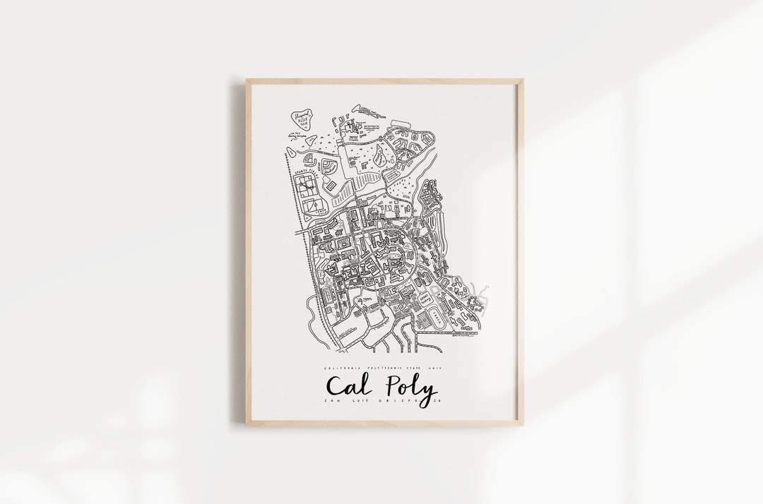 Cal Poly San Luis Obispo Campus Map Print - Etsy