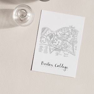 Boston College (chestnut Hill) Campus Map Print - Etsy