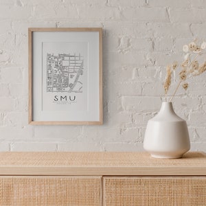 SMU (southern Methodist University) Campus Map Print - Etsy
