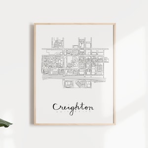 Creighton University Campus Map Print - Etsy
