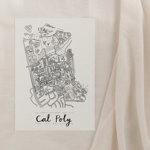 Cal Poly San Luis Obispo Campus Map Print - Etsy