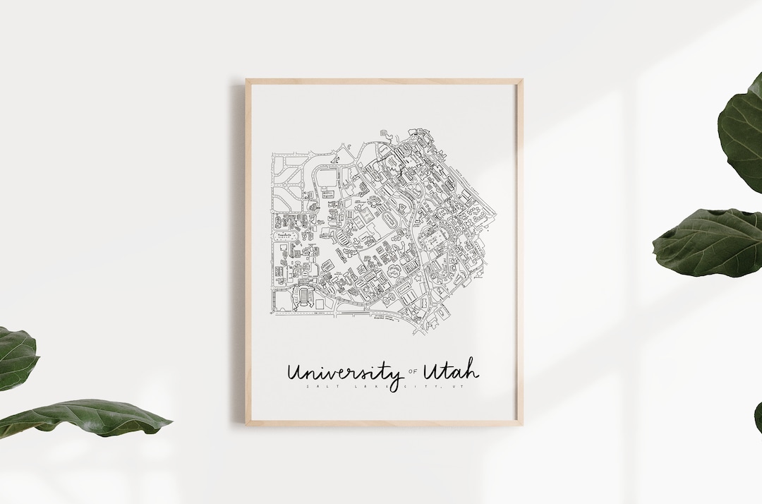 University of Utah Campus Map Print - Etsy
