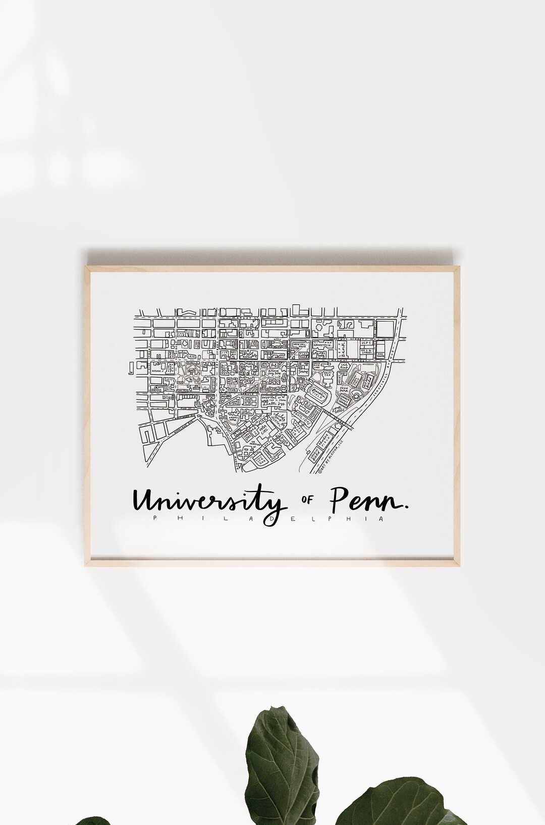 U Penn (university of Pennsylvania) Campus Map Print - Etsy