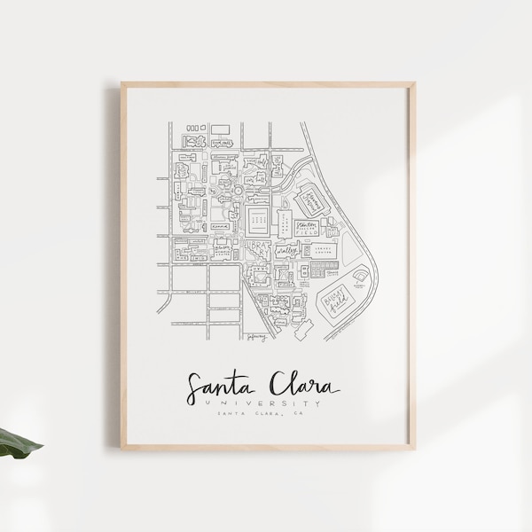 Scu Campus Map - Etsy