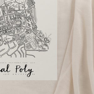 Cal Poly San Luis Obispo Campus Map Print - Etsy