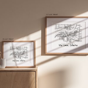 University of Wisconsin-eau Claire (UW Eau Claire) Campus Map Print - Etsy