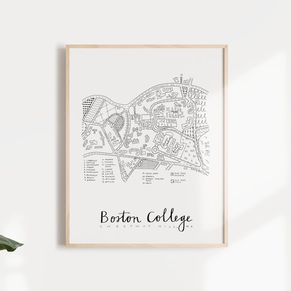 College Map Campus - Etsy