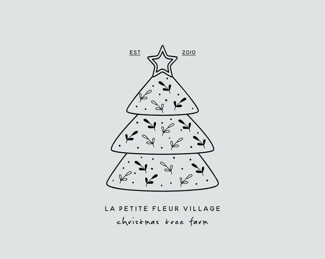 Premade Logo Design, Christmas Market Logo, Christmas Tree Farm ...