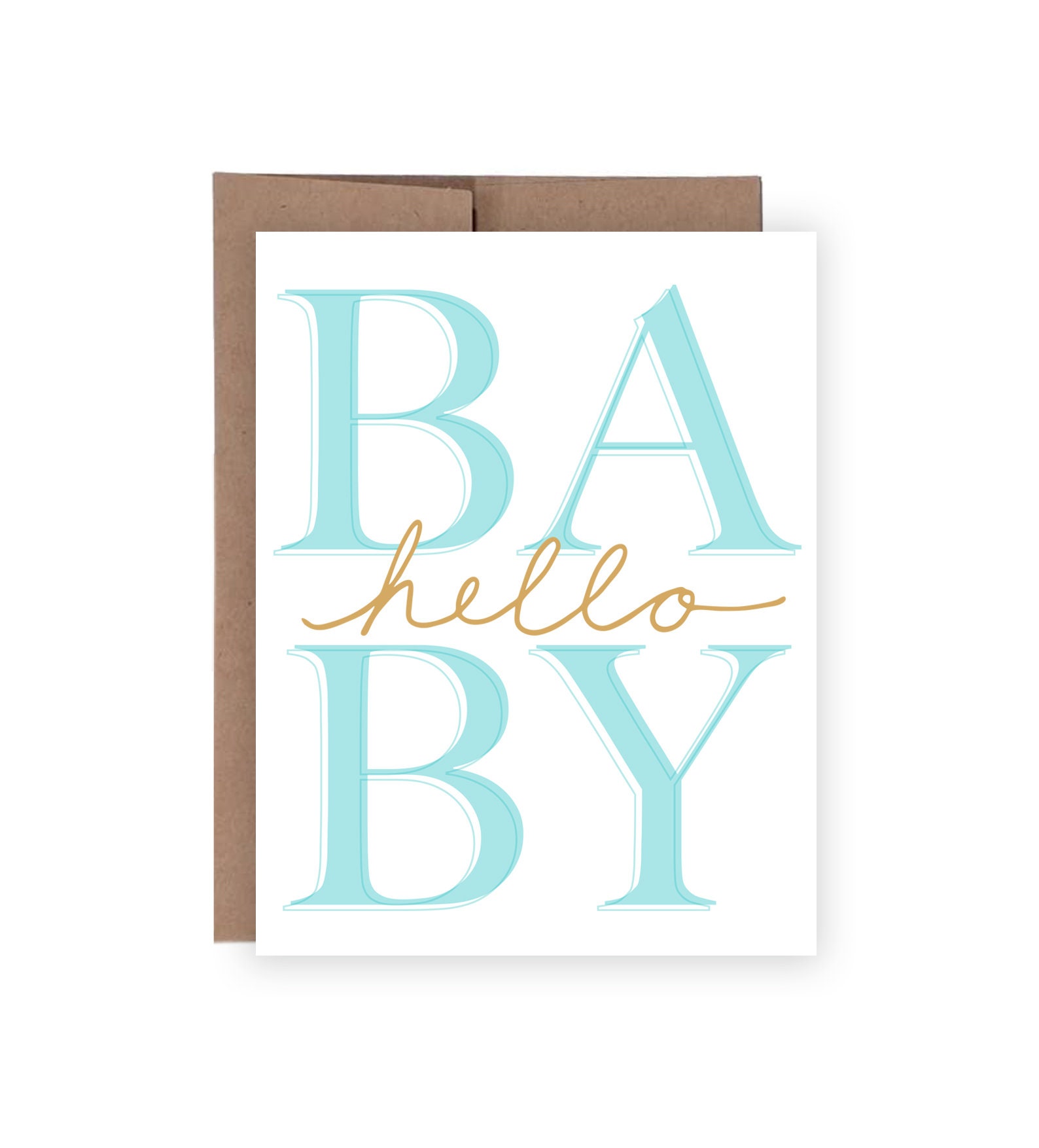 Hello Baby Card / New Parents, Expecting, Baby Shower - Etsy