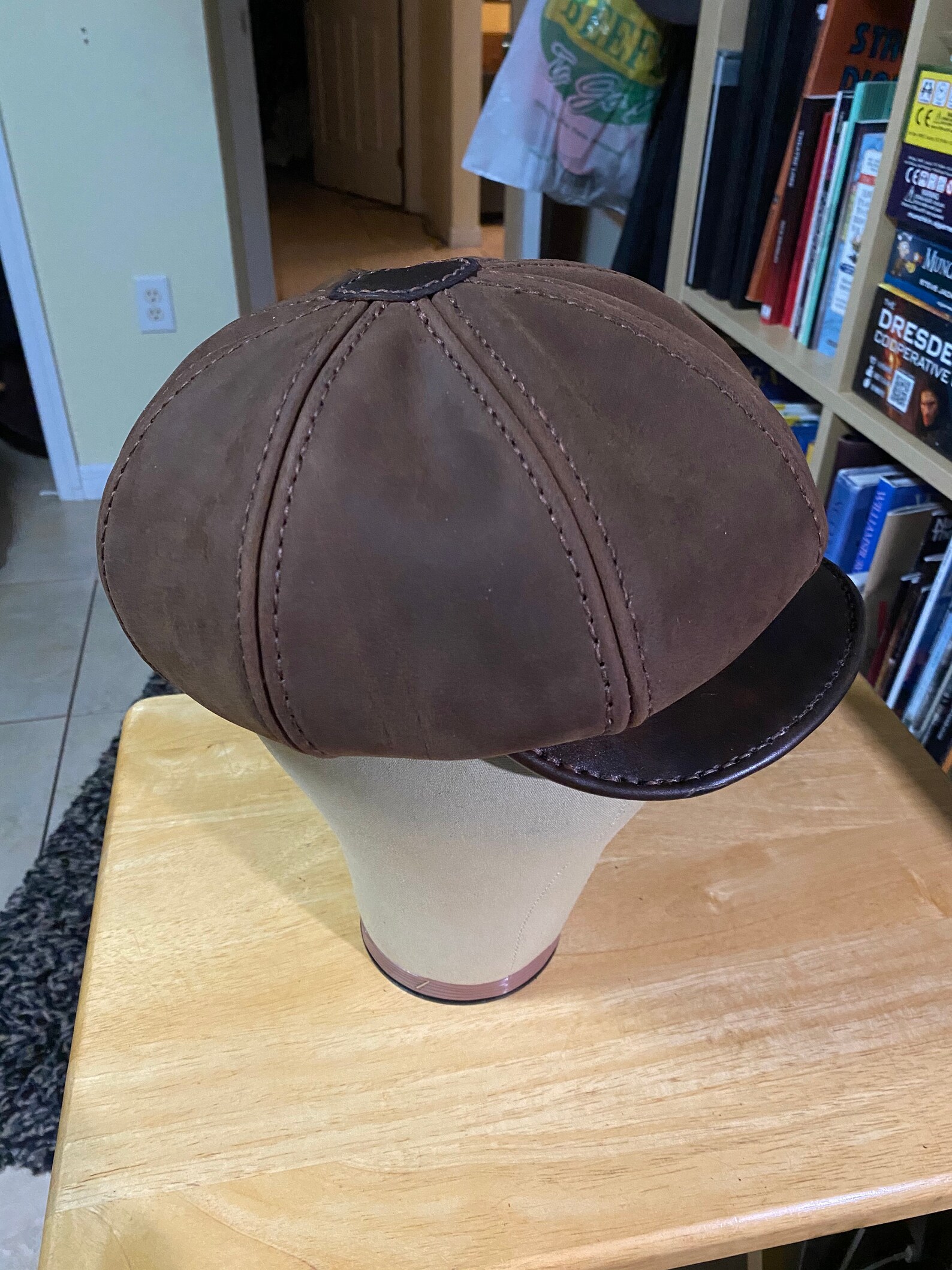Leather Newsboy Hat - Etsy