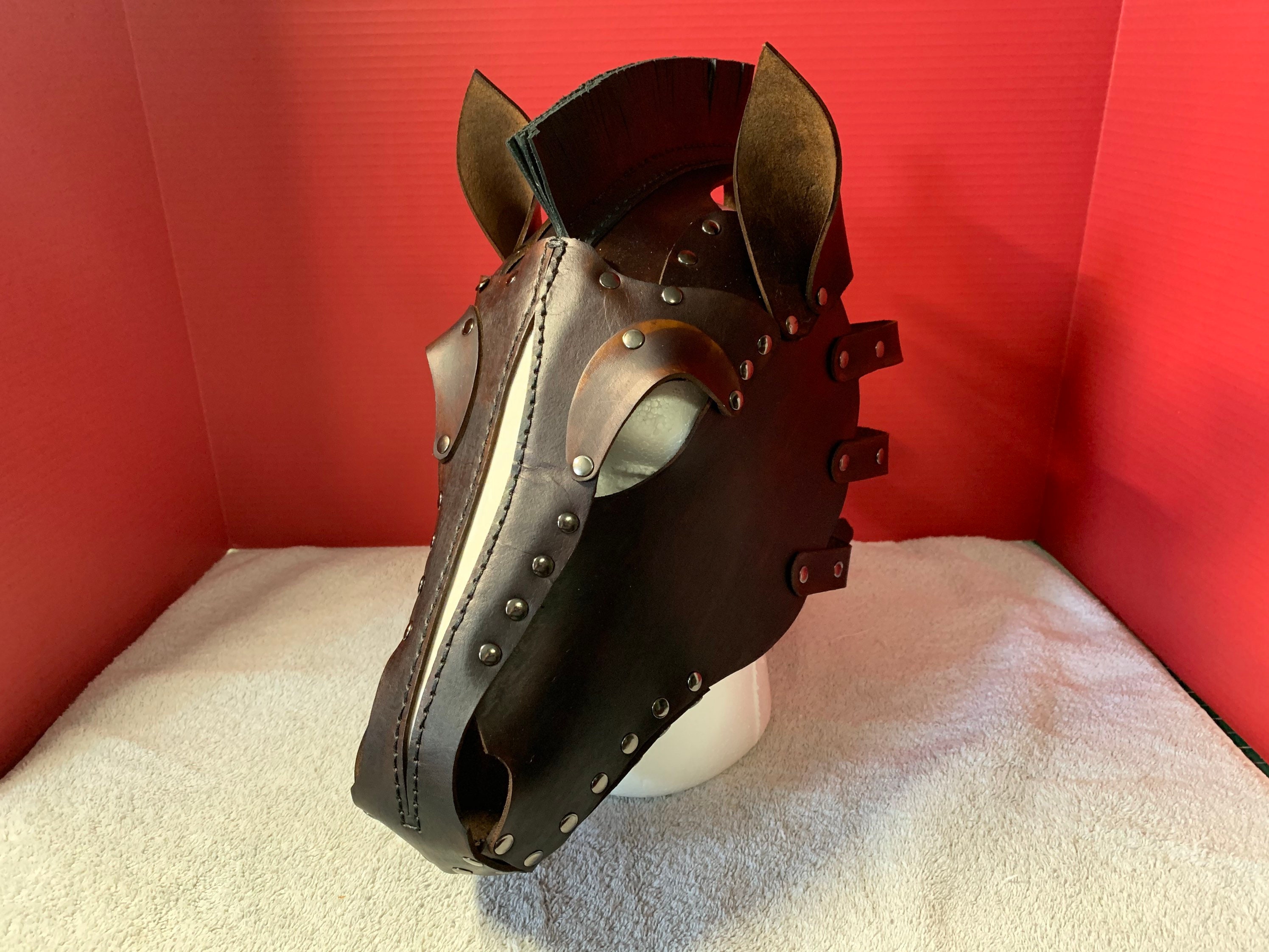 Full-faced Leather Horse Mask - Etsy