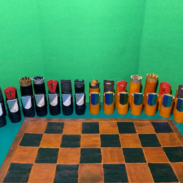 Leather Chess Set - Etsy