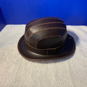 Handmade Leather Bowler Hat - Etsy