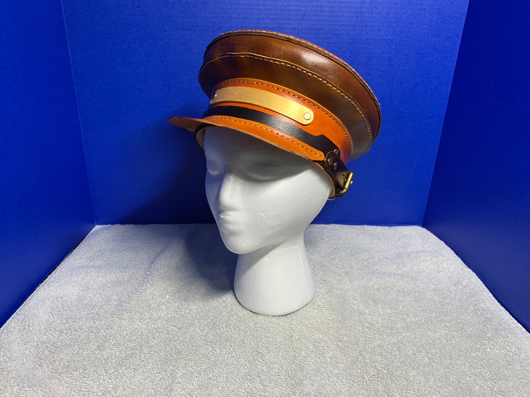 Leather Captain's Hat - Etsy