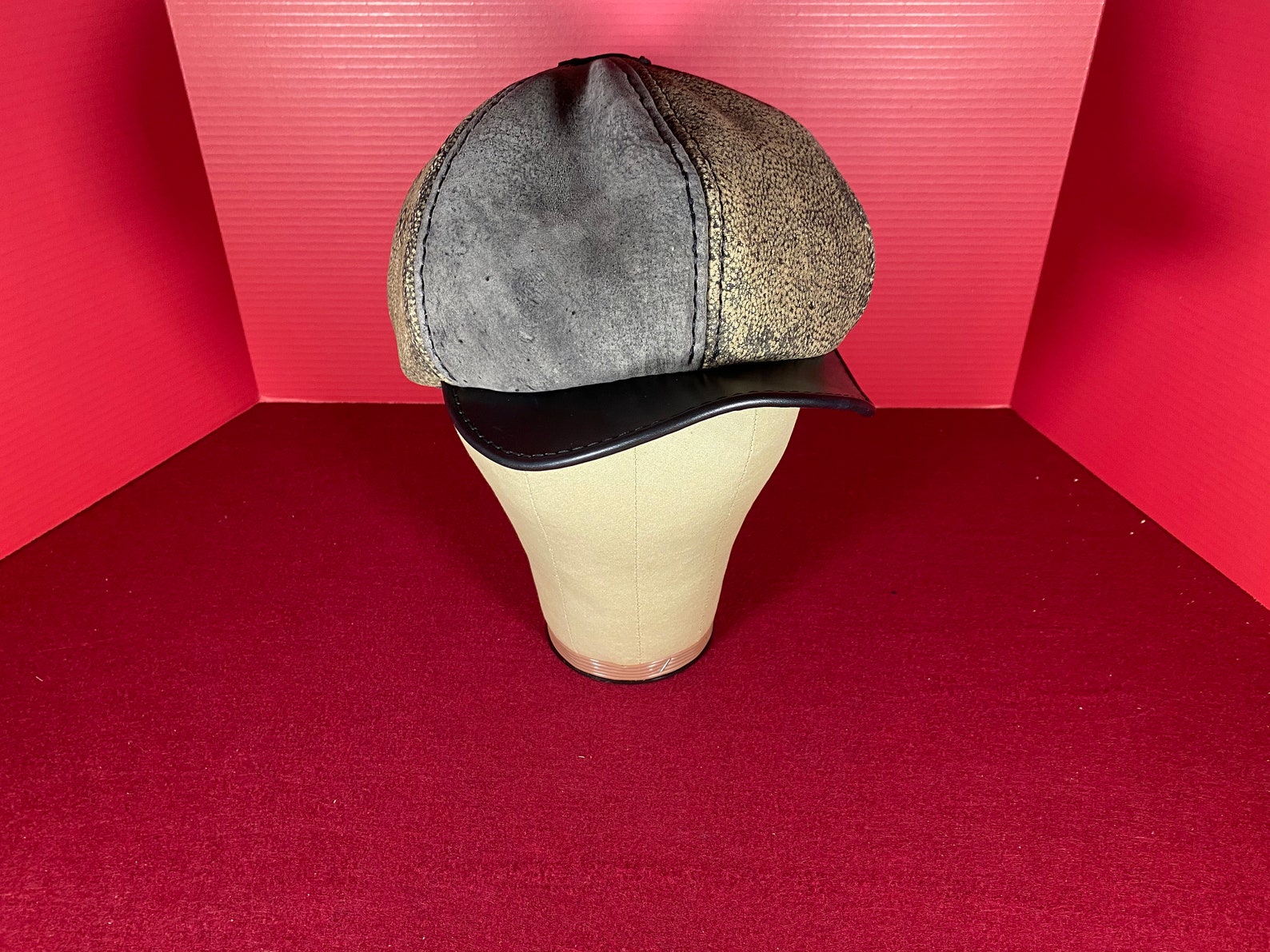 Leather Newsboy Hat - Etsy