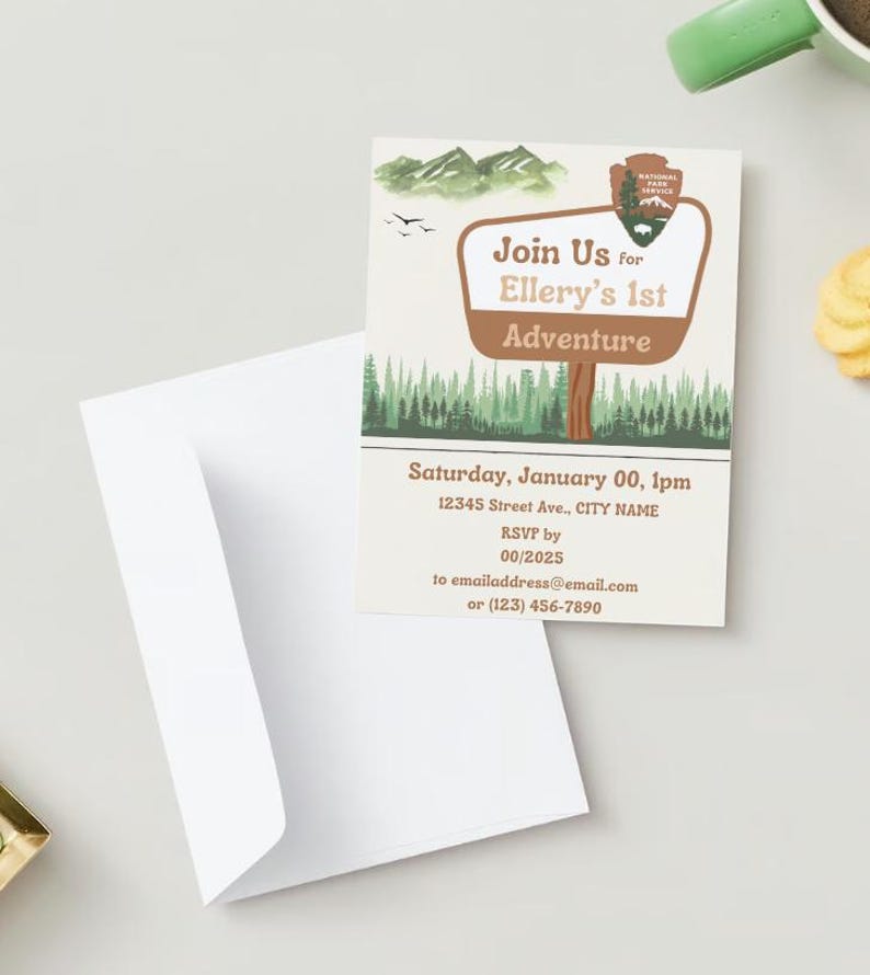 National Park-themed Birthday Invitation Made-to-order Digital File - Etsy