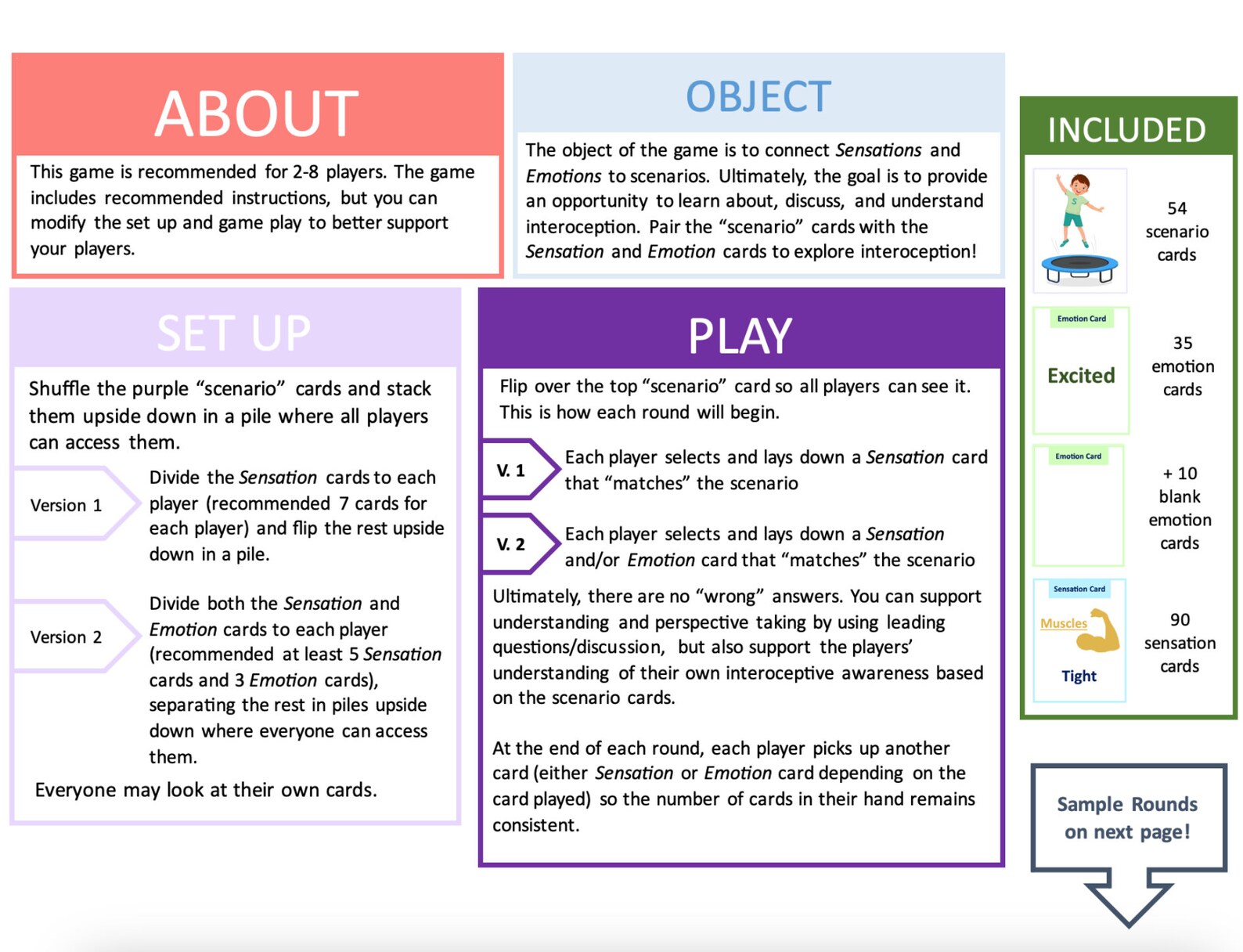 Interoception Card Game - Etsy