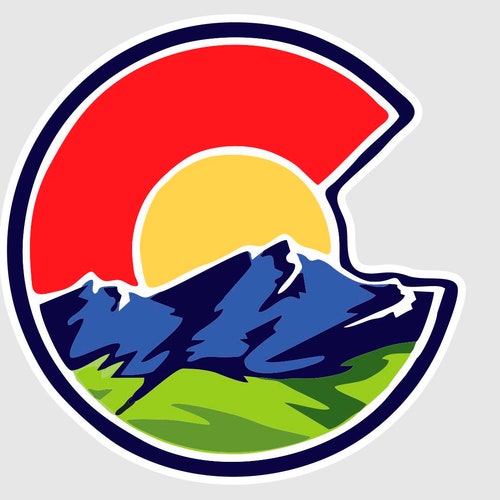 Colorado Sticker. Nature C Colorado Flag Car Bumper Sticker | Etsy