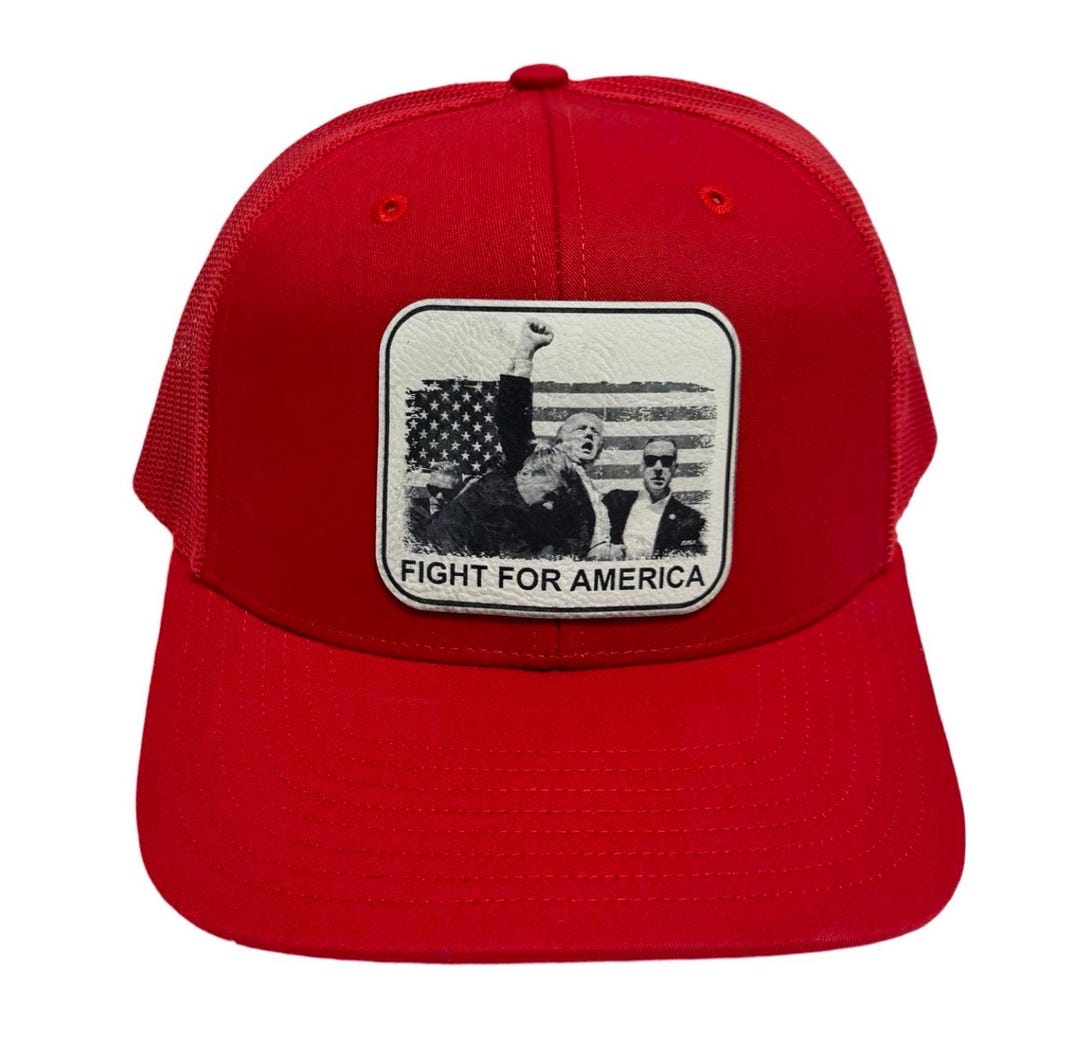 Trump Fight for AMERICA Fist High Trucker Hat Adjustable Size, Laser ...