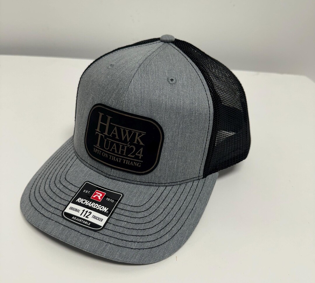 Hawk Tuah Trucker Hat Snapback With Leather Patch Spit on That Thang - Etsy