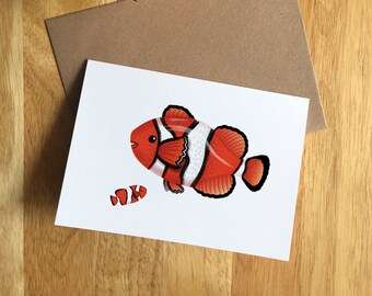 Clownfish Card - Etsy