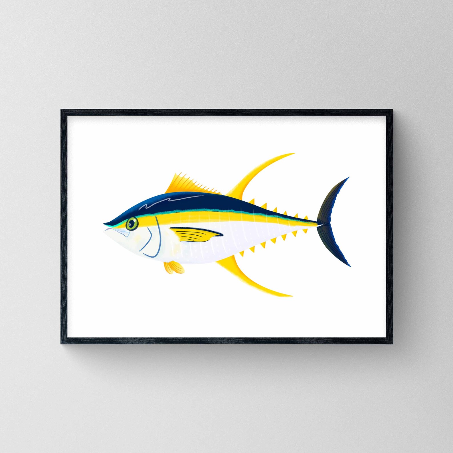 Yellowfin Tuna - Art Print A5 / A4 / A3 | Children's Wall Decor ...