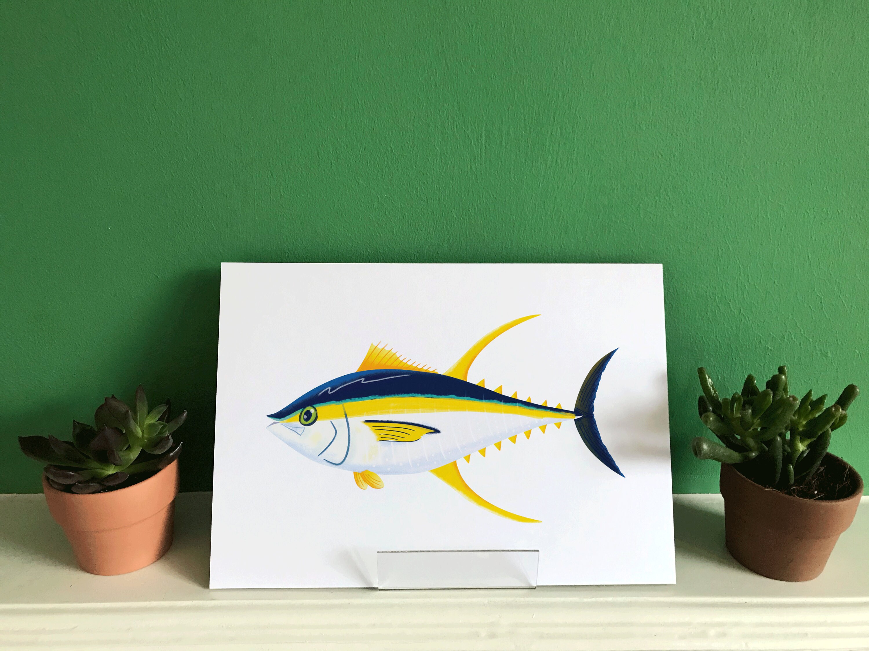 Yellowfin Tuna - Art Print A5 / A4 / A3 | Children's Wall Decor ...