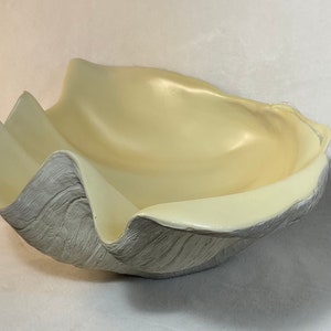 Vintage Coastal Monumental Resin Clam Shell Bowl Decor - Etsy