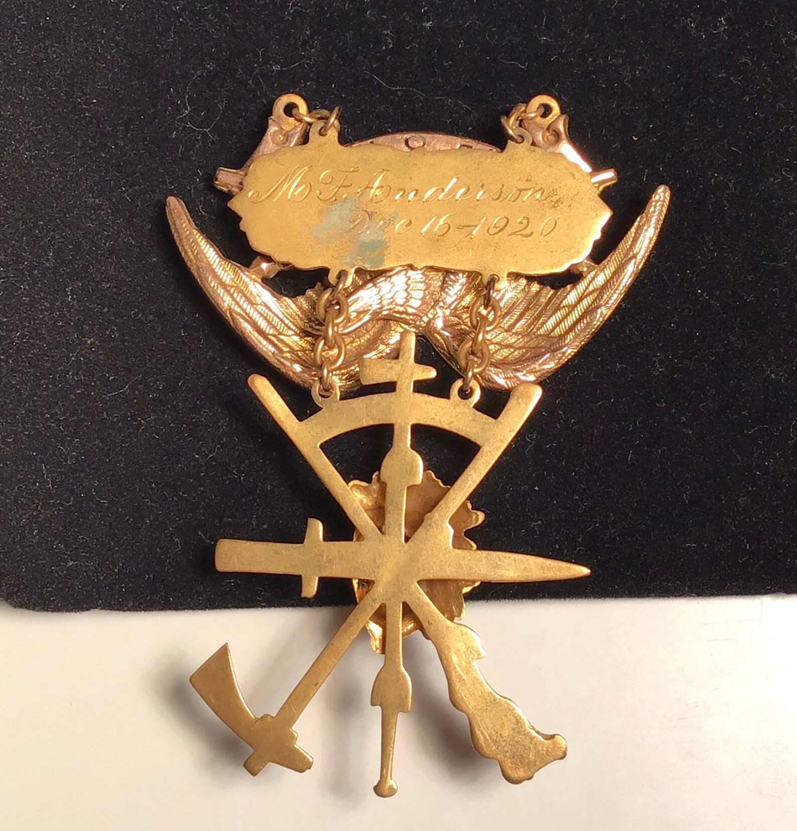 Native American Two Piece Pin Improved Order of Red Men Ladder Badge ...