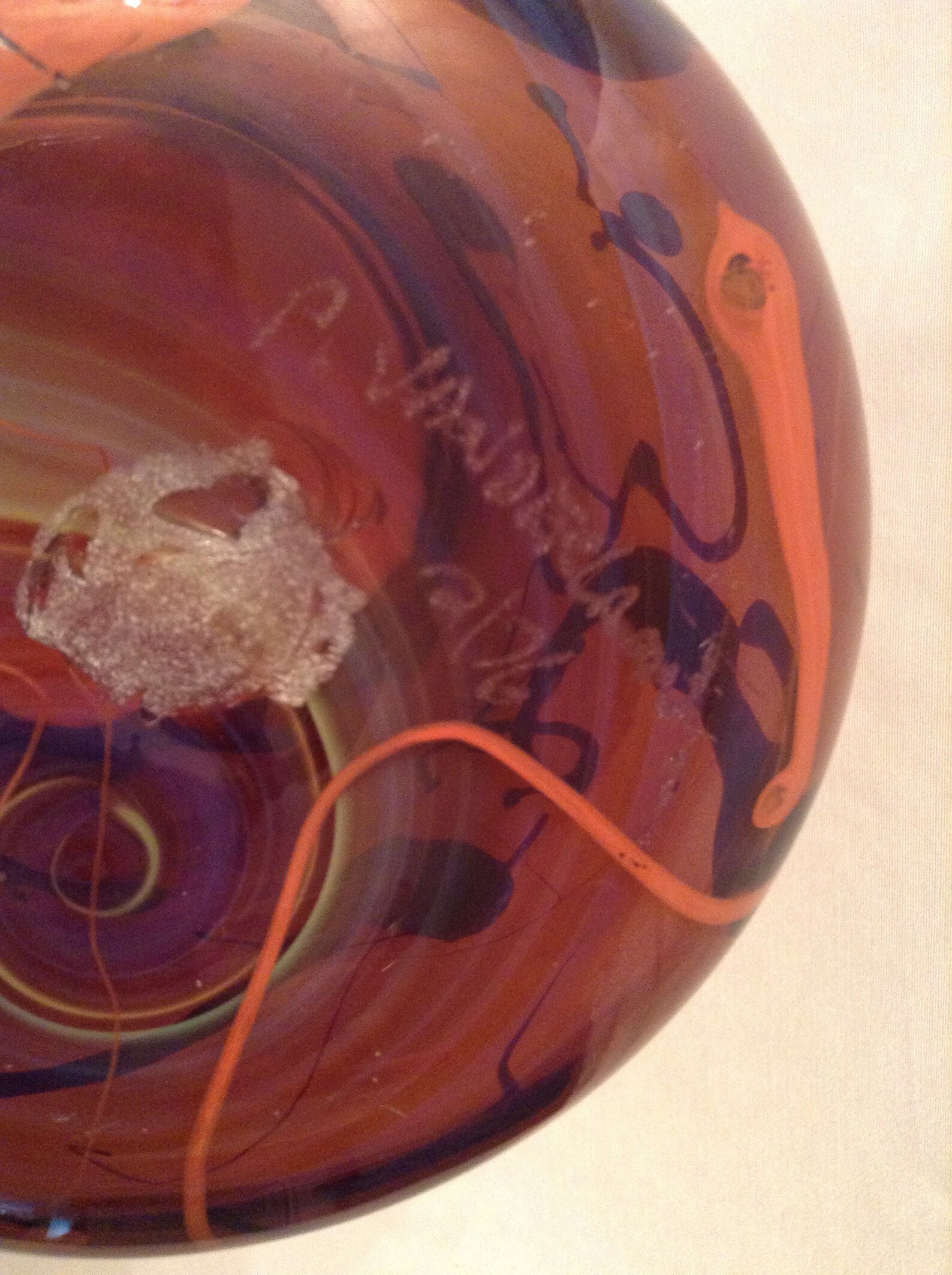 Vintage Peter Vanderlaan Art Glass Vase Signed | Etsy