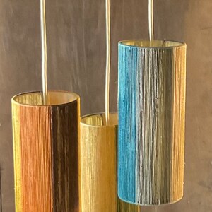 Vintage 50s 60s Mid-century Triple, Multiple Color Yarn String Shades ...