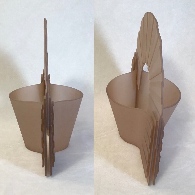 Glass Art Deco Style Sculpture by Larry M. Fielder # 751 Nov. 86 - Etsy
