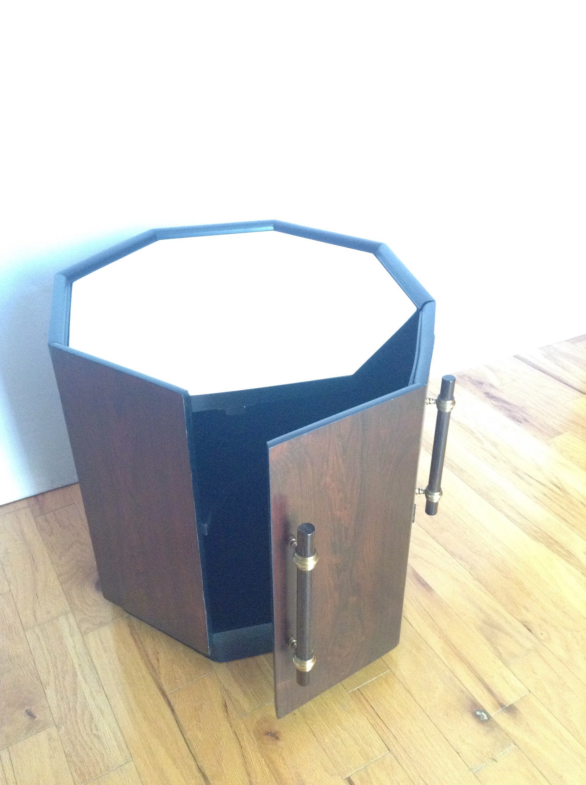 Mid-century Modern Rosewood Octagonal Drum Occasional | Etsy