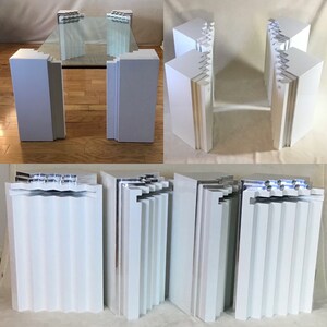 Milo Baughman Style Mid Century Modern Rare Sculptured Four Corner ...