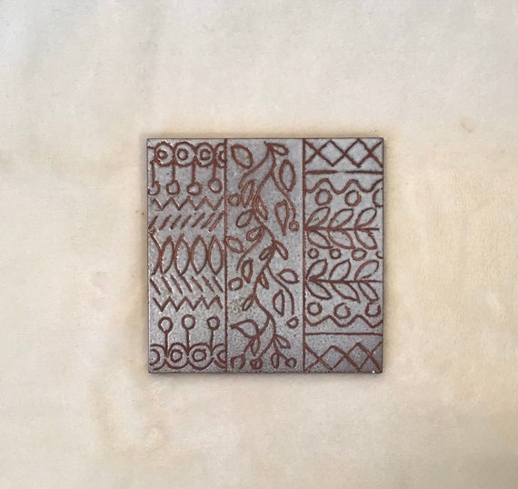 Vintage Suisse Laufen Painted Tile Trivet Countertop 6 X | Etsy