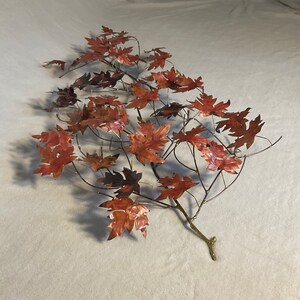 Vintage Copper Maple Leaf Wall Sculpture Artist Signed Mid-century ...